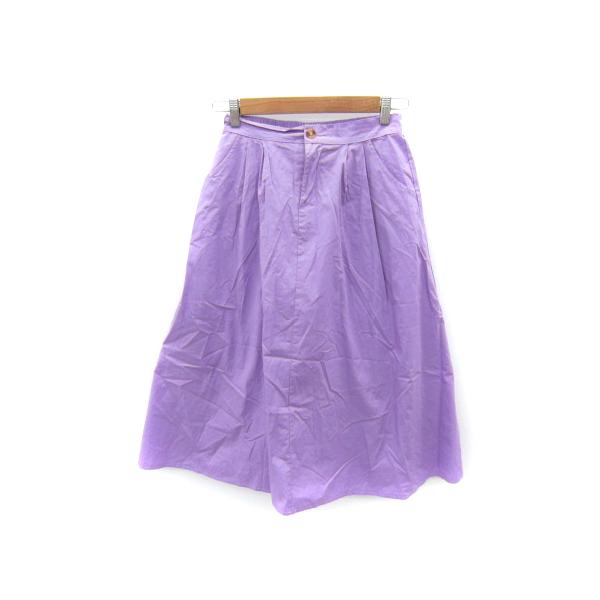 ラルトロ L'altro フレアスカート ロング丈 無地 38 M 紫 パープル /SY20 レディース【表記サイズ】38（日本サイズM相当）※実寸サイズをご確認ください。【実寸サイズ】ウエスト：60〜cm　ヒップ：100cm　スカート丈：...