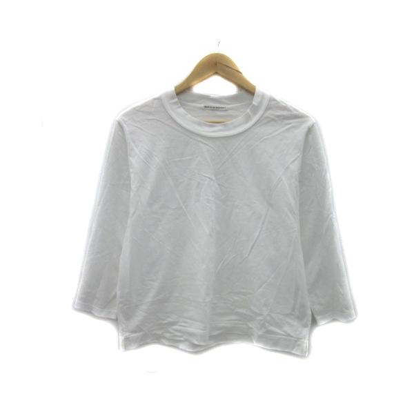 ベーシックアンドアクセント BASIC AND ACCENT Tシャツ カットソー 長袖 ラウンドネック 無地 オーバーサイズ 1 白 レディース【表記サイズ】1※実寸サイズをご確認ください。【実寸サイズ】肩幅：43cm　身幅：51cm　着...