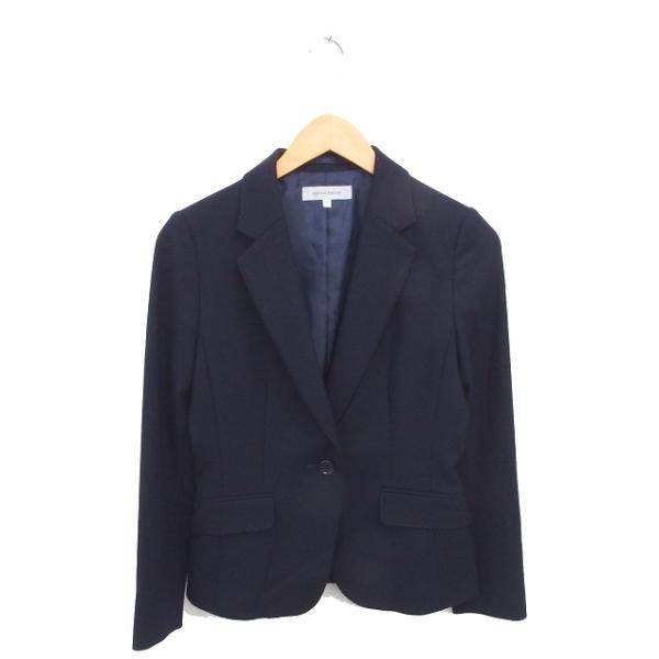 アゼルリドー AZEY-LE-RIDEAU テーラード ジャケット アウター 総裏地 ウール S ネイビー 紺 /TT レディース【表記サイズ】S【実寸サイズ】肩幅：約36cm　身幅：約46cm　袖丈：約58cm　着丈：約58cm　　【素材...