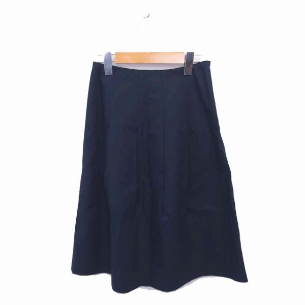 BOBBY‘S KOBE フレア スカート ミモレ丈 ロング サイドジップ 1 ネイビー 紺 /TT15 レディース【表記サイズ】1【実寸サイズ】ウエスト：約60cm　ヒップ：約94cm　スカート丈：約62cm　　【素材】表生地綿100％　...