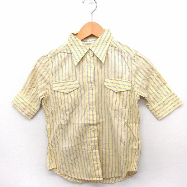テンダンス パーレイビームス tendance par Ray BEAMS シャツ ブラウス ストライプ 半袖 コットン 綿 イエロー 黄 /FT22 レディース【ブランド】テンダンス パーレイビームス tendance par Ray B...