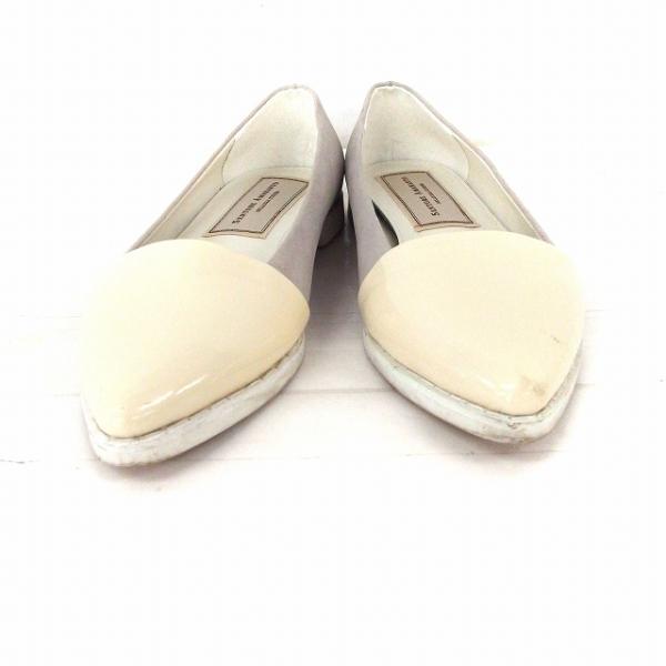 セントレアマラント Sentore Amaranto 靴 シューズ パンプス 切替 ポインテッドトゥ フラット 35 アイボリー グレー /FT レディース【ブランド】セントレアマラント Sentore Amaranto【表記サイズ】35【...