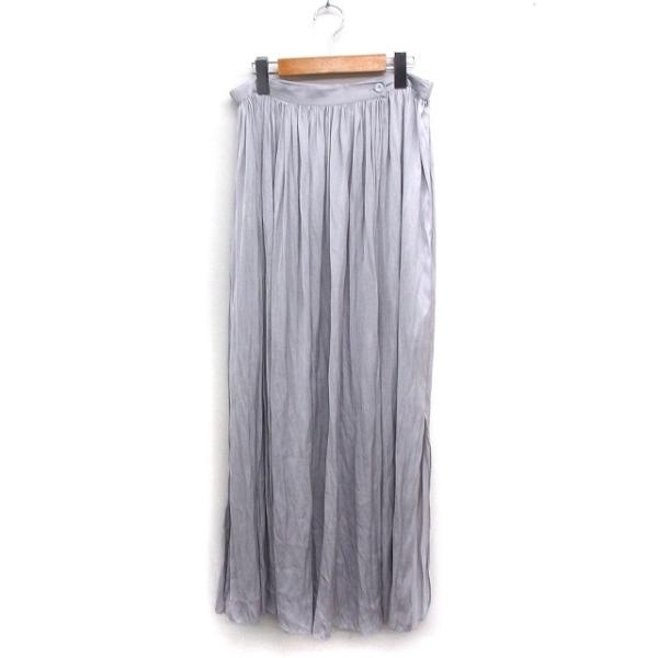 未使用品 Massimo Dutti タグ付き ラップ ギャザースカート ロング マキシ丈 無地 M ライトグレー /FT28 レディース【表記サイズ】EUR MUSA MMEX MUK 12【実寸サイズ】ウエスト：約72cm　ヒップ：約1...