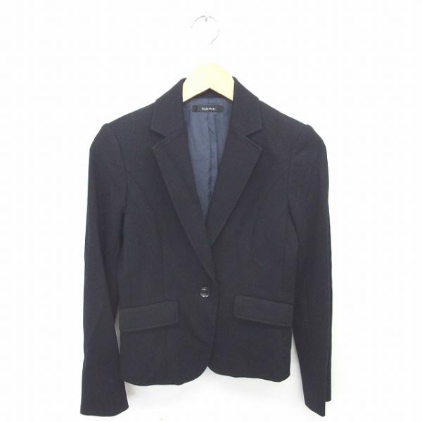 STYLE NOTE ジャケット アウター テーラード 総裏地 無地 シンプル 綿 コットン 長袖 7AR 黒 ブラック /TT34  レディース【表記サイズ】7AR【実寸サイズ】肩幅：約36cm　身幅：約43cm　袖丈：約58cm　着丈：...