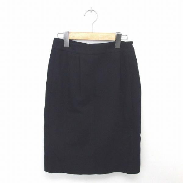 Style Note スカート タイト ひざ丈 無地 シンプル 綿 コットン バックジップ 61-89 黒 ブラック /TT56  レディース【表記サイズ】61-89【実寸サイズ】ウエスト：約61cm　ヒップ：約88cm　スカート丈：約55...