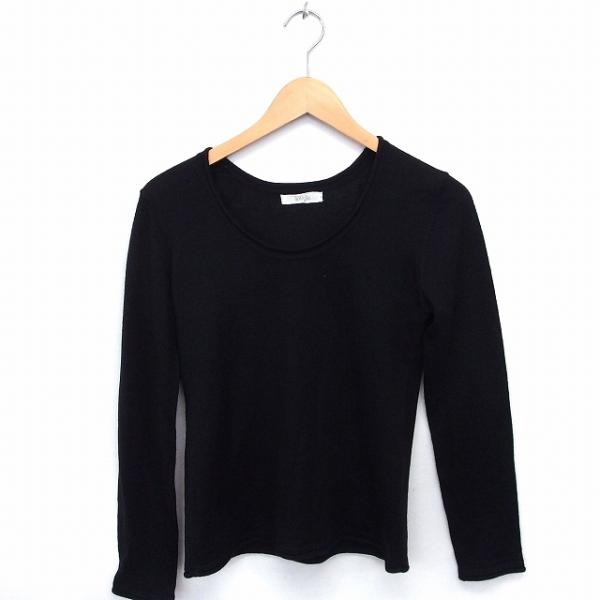 uptight ニット セーター Uネック 長袖 無地 シンプル ブラック 黒 /FT6 レディース【表記サイズ】実寸サイズをご確認ください。【実寸サイズ】肩幅：約32cm　身幅：約40cm　袖丈：約58cm　着丈：約50.5cm　　【素材...