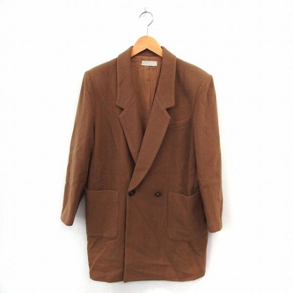 RIVARINI チェスターコート アウター ポケット シンプル ウール 9 ブラウン /ST41 レディース【表記サイズ】9【実寸サイズ】肩幅：約44cm　身幅：約54cm　着丈：約83cm　袖丈：約57cm　　【素材】表地：毛90％ナイ...