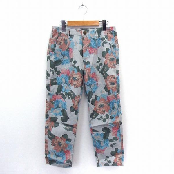 レターバックナンバー Letter BACK NUMBER パンツ アンクル丈 ボトムス 花柄 ジップフライ ポケット M グリーン /ST48 レディース【ブランド】レターバックナンバー Letter BACK NUMBER【表記サイズ】...