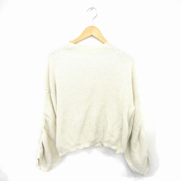 R.L.O by milky way ニット セーター ハイネック ビッグシルエット 長袖 ライトベージュ 薄茶 /TT26 レディース【表記サイズ】サイズ表記なし(実寸サイズをご確認ください)【実寸サイズ】肩幅：約64cm　身幅：約57c...