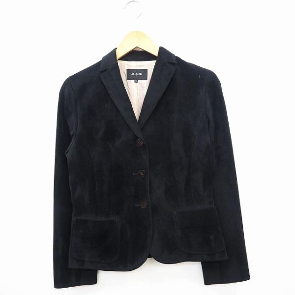 アンケート en quete ジャケット アウター テーラード 無地 シンプル 長袖 11 ブラック 黒 /MT23 レディース【ブランド】アンケート en quete【表記サイズ】11【実寸サイズ】肩幅：約38cm　身幅：約45cm　袖丈...