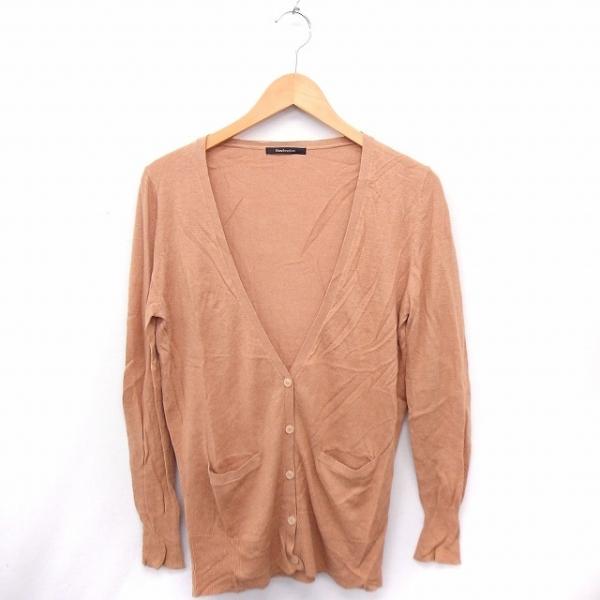 blancheurluxe カーディガン ニット Vネック 長袖 ウール混 38 ブラウン 茶 /FT45 レディース【表記サイズ】38【実寸サイズ】肩幅：約38cm　身幅：約54cm　袖丈：約63cm　着丈：約70cm　　【素材】レーヨン...