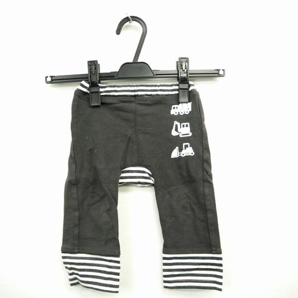 トップバリュー TOPVALU 子供服 ベビー パンツ ボトムス ボーダー ロング丈 コットン 綿 90 グレー /MT32 キッズ【表記サイズ】90【実寸サイズ】90　【素材】本体：綿95％、ポリウレタン5％　ウエスト・マチ・裾切替部分：...