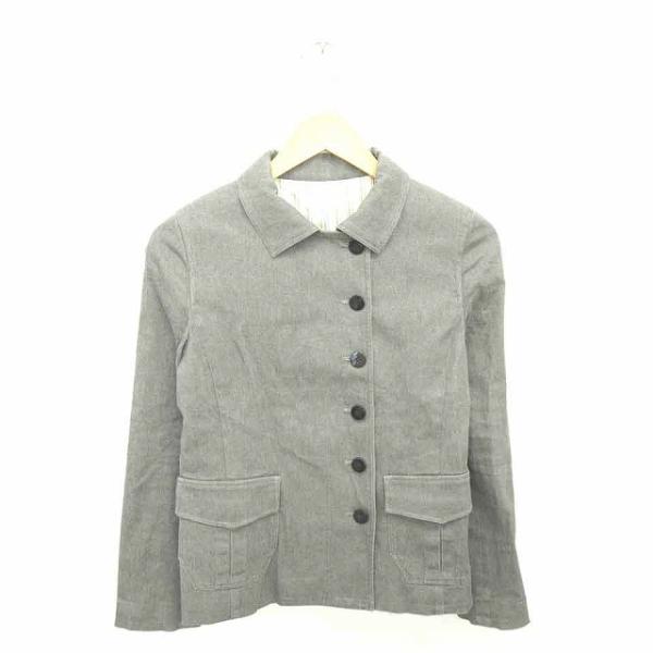 フリーズフレーズ FREE'S PHRASE ジャケット アウター ステンカラー 無地 総裏地 綿 コットン 長袖 M グレー 灰 /TT42 レディース【ブランド】フリーズフレーズ FREE'S PHRASE【表記サイズ】M【実寸サイズ】...