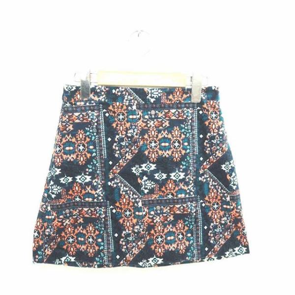 エイチ&amp;エム H&amp;M DIVIDED スカート 台形 ミニ 総柄 バックジップ 綿 コットン 32 紺 ネイビー ピンク /TT40 レディース【ブランド】エイチ&amp;エム H&amp;M【表記サイズ】32(EUR)2(...