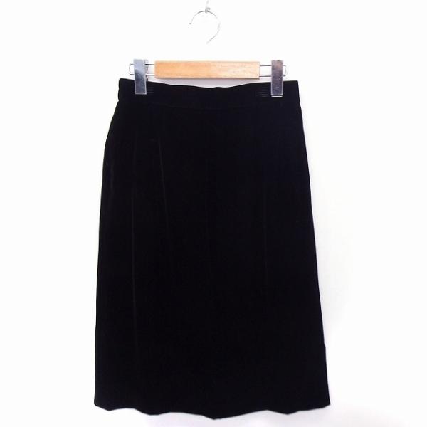 Belle de Bois スカート ベロア タイト ロング 無地 シンプル ブラック 黒 /FT19 レディース【表記サイズ】実寸サイズをご確認ください。【実寸サイズ】ウエスト：約66cm　ヒップ：約90cm　スカート丈：約60cm　　【...