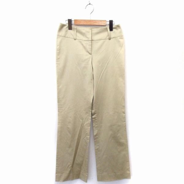 PENNY PULL パンツ ストレート ロング コットン 綿 無地 38 ベージュ /FT15 レディース【表記サイズ】38【実寸サイズ】ウエスト：約66cm　もも幅：約23cm　裾幅：約23cm　股上：約20cm　股下：約79cm　　【...