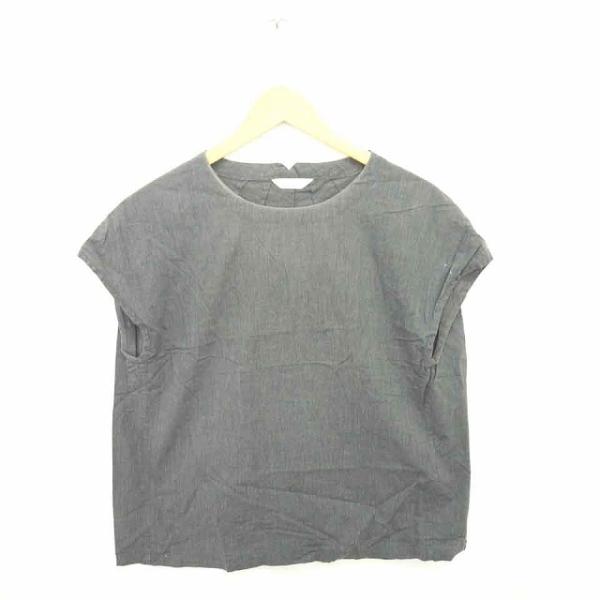 100 a hundred percent カットソー Tシャツ ボートネック 無地 シンプル 半袖 グレー 灰 /TT31 レディース【表記サイズ】サイズ表記なし(実寸サイズをご確認ください)【実寸サイズ】身幅：約47cm　着丈：約60c...