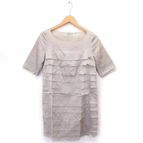 ブルーデブレス BLUE DE BRESSE ワンピース ティアード 丸首 五分袖 ひざ丈 無地 ベージュ /FT36 レディース【ブランド】ブルーデブレス BLUE DE BRESSE【表記サイズ】実寸サイズをご確認ください。【実寸サイズ...