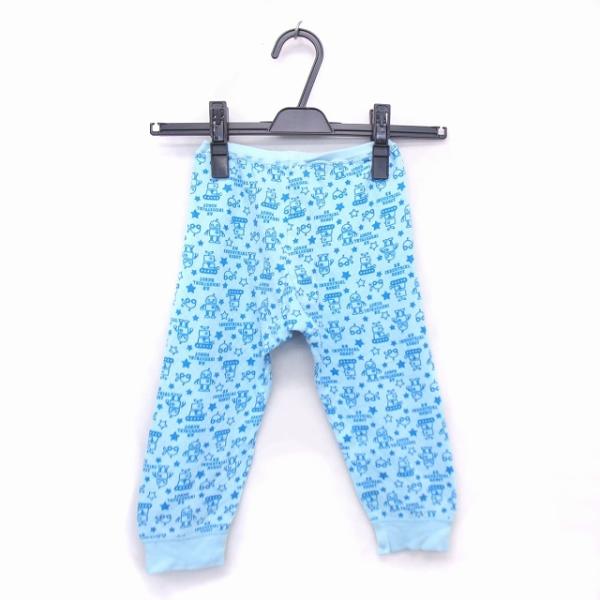 Sirmione ベビー服 パジャマ ズボン ロング コットン 綿 柄 ロボット 90 ブルー 青 /HT4 キッズ【表記サイズ】90【実寸サイズ】90　【素材】身生地 表裏：綿100％　挿入糸：ポリエステル100％　足口・ウエスト部分：綿...