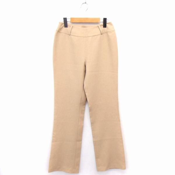 Etam パンツ ストレート ロング 無地 シンプル 165/66A ベージュ /FT47 レディース【表記サイズ】165/66A【実寸サイズ】ウエスト：約64cm　もも幅：約26cm　裾幅：約22cm　股上：約24.5cm　股下：約78c...