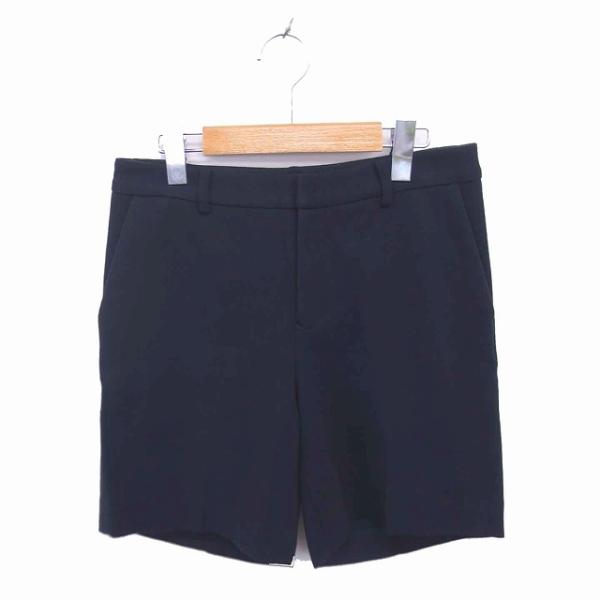 ドゥスール Douceur ハーフ パンツ センタープレス ジップフライ 厚手 38 ネイビー 紺 /TT33 レディース【表記サイズ】38【実寸サイズ】ウエスト：約68cm　もも幅：約23cm　裾幅：約24cm　股上：約25cm　股下：約...