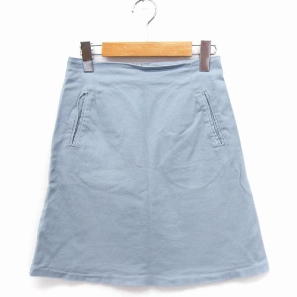 AND SERCH スカート 台形 ひざ丈 無地 コットン 綿 M グレー 灰 /FT49 レディース【表記サイズ】M【実寸サイズ】ウエスト：約64cm　ヒップ：約84cm　スカート丈：約46.5cm　　【素材】綿97％、ポリウレタン3％【...