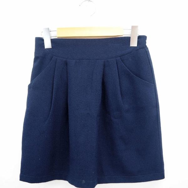 イーハイフンワールドギャラリー E HYPHEN WORLD GALLERY フレアスカート 無地 ミニ ショート シンプル Ｆ ネイビー 紺 レディース【ブランド】イーハイフンワールドギャラリー E HYPHEN WORLD GALLER...