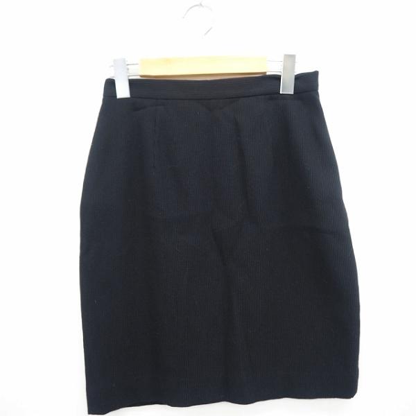 トランスコンチネンツ TRANS CONTINENTS タイトスカート 無地 ひざ丈 シンプル ウール 毛 3 ブラック 黒 /MT47 レディース【ブランド】トランスコンチネンツ TRANS CONTINENTS【実寸サイズ】ウエスト：約...