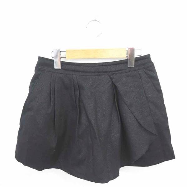 フリーズフレーズ FREE'S PHRASE パンツ キュロット ショート サイドジップ ラメ 薄手 ウール M 黒 ブラック /TT31 レディース【ブランド】フリーズフレーズ FREE'S PHRASE【表記サイズ】M【実寸サイズ】ウエ...