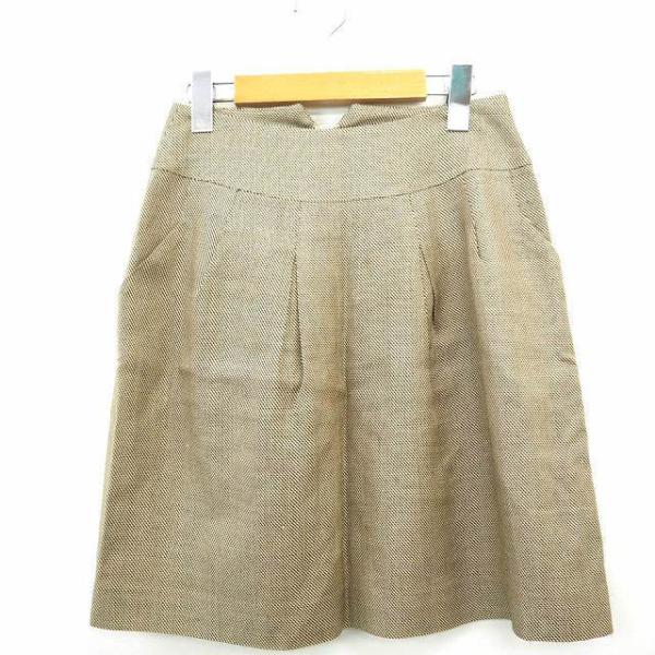 キャラントドゥサンペール トゥモローランド 42.Saints-Peres フレアスカート 総柄 ひざ丈 ウール混 0 ベージュ ブラック 薄茶 黒【ブランド】キャラントドゥサンペール トゥモローランド 42.Saints-Peres【表記...