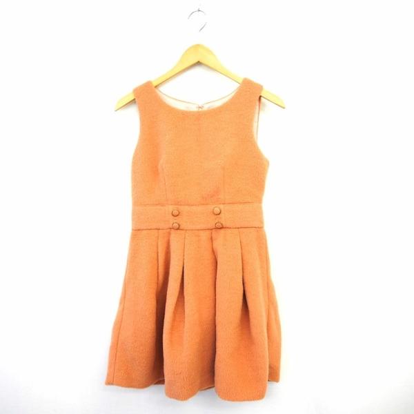 ピンキーガールズ Pinky Girls ワンピース フレアスカート ニット 丸首 ひざ丈 袖なし ノースリーブ M オレンジ /MT13 レディース【ブランド】ピンキーガールズ Pinky Girls【表記サイズ】M【実寸サイズ】身幅：約...