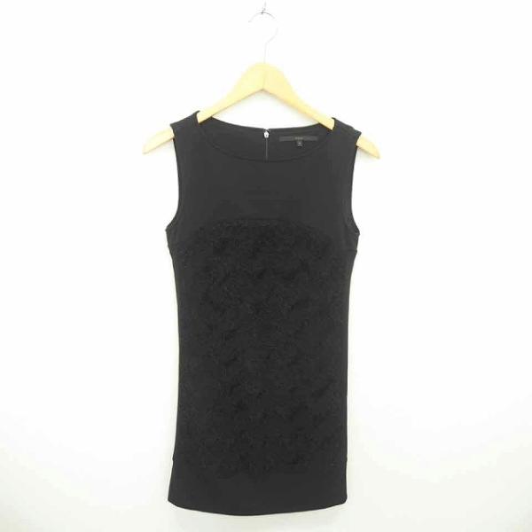 イーブス YEVS ワンピース ひざ丈 プードルファー ボートネック プルオーバー ノースリーブ S 黒 ブラック /TT13 レディース【ブランド】イーブス YEVS【表記サイズ】S【実寸サイズ】肩幅：約34cm　身幅：約39cm　袖丈：...