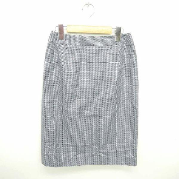 パサデココ PASA DE COCO スカート タイト 膝下丈 総柄 9 ブラック ホワイト 黒 白 /TT30 レディース【表記サイズ】9【実寸サイズ】ウエスト：約60cm　ヒップ：約90cm　スカート丈：約57cm　　【素材】表地綿10...