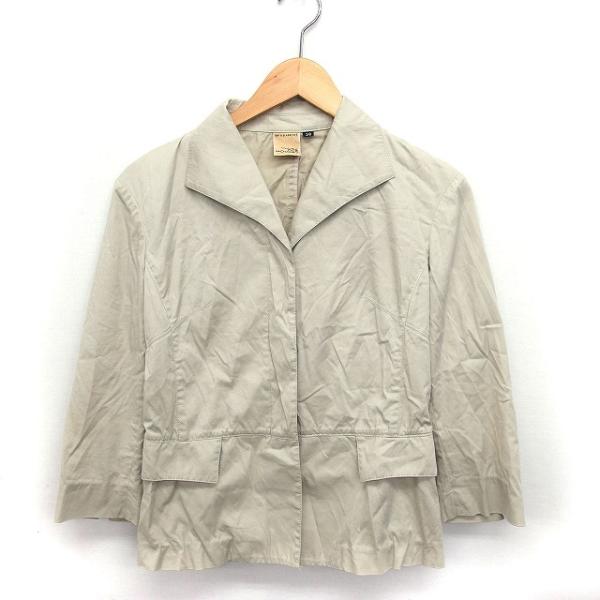 ワークフォーホリデイユナイテッドアローズ WORK FOR HOLIDAY UNITED ARROWS ジャケット 七分袖 無地 綿 38 ベージュ /FT レディース【ブランド】ワークフォーホリデイユナイテッドアローズ WORK FOR ...