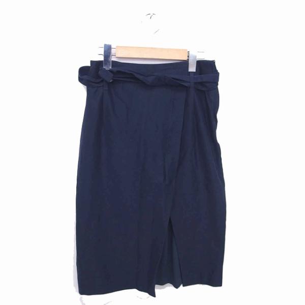 ロペ ROPE E'TERNEL エターナル タイト スカート 膝下丈 ベルト サイドジップ 38 ネイビー 紺 /TT15 レディース【ブランド】ロペ ROPE【表記サイズ】38【実寸サイズ】ウエスト：約66cm　ヒップ：約88cm　スカ...