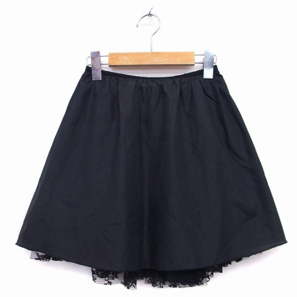 オンリーハーツ ONLY HARTS フレア スカート ミニ 無地 レース ドッキング ブラック 黒 /HT4 レディース【ブランド】オンリーハーツ ONLY HARTS【表記サイズ】表記なし実寸サイズをご確認ください。【実寸サイズ】ウエス...