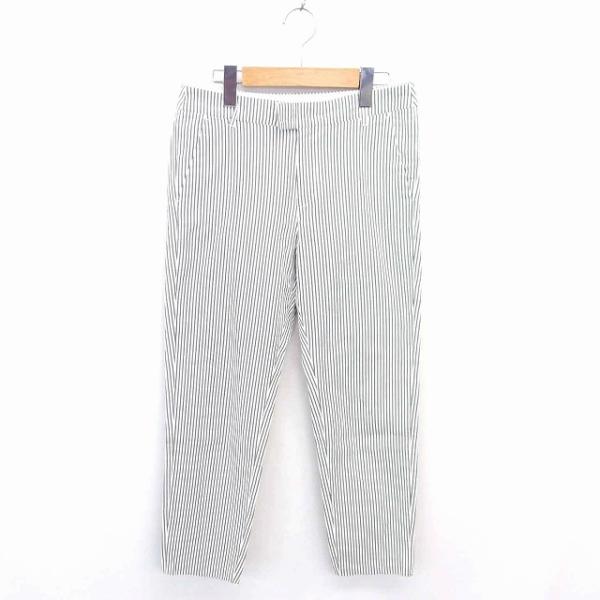 アーバンリサーチ ドアーズ URBAN RESEARCH DOORS テーパード パンツ ストライプ ジップフライ 薄手 38 ホワイト グレー 白 /TT29【ブランド】アーバンリサーチ ドアーズ URBAN RESEARCH DOORS...