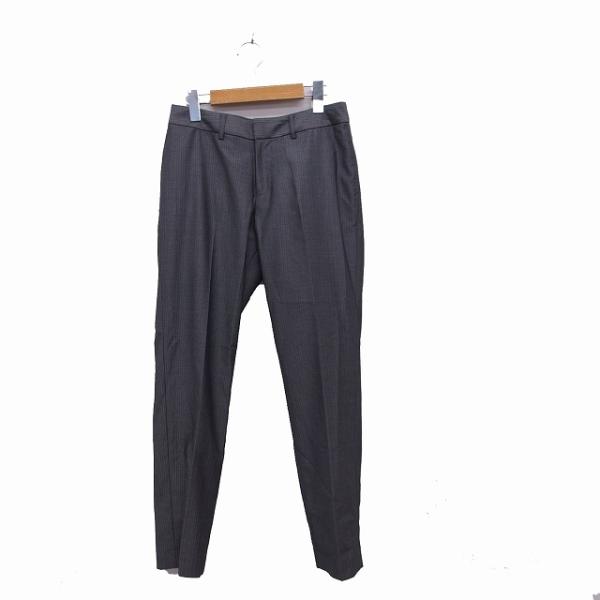 エムエフエディトリアル m.f.editoria パンツ スラックス ストライプ M グレー 灰 /KT3 レディース【表記サイズ】M【実寸サイズ】ウエスト：約66cm　もも幅：約24cm　裾幅：約15cm　股上：約23cm　股下：約69c...