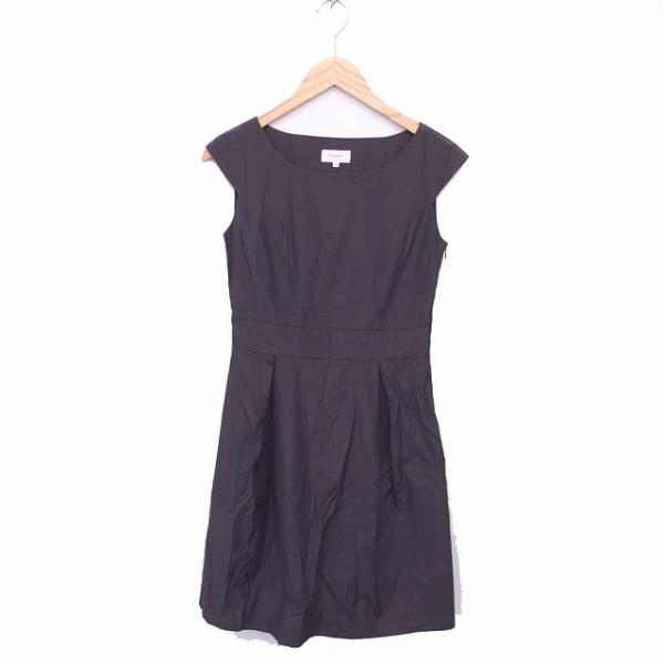 アンケート en quete ワンピース ロング ボートネック Aライン フレンチスリーブ 半袖 11 茶 ブラウン /TT31 レディース【ブランド】アンケート en quete【表記サイズ】11【実寸サイズ】身幅：約41cm　着丈：約9...