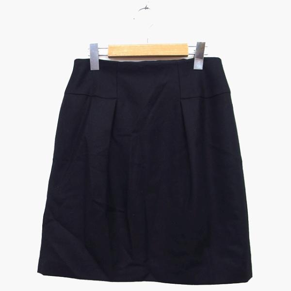 ボールジー BALLSEY トゥモローランド 台形 スカート 膝丈 ウール 毛 総柄 タック グログランテープ 36 ブラック 黒 /HT11 レディース【ブランド】ボールジー BALLSEY トゥモローランド【表記サイズ】36【実寸サイズ...