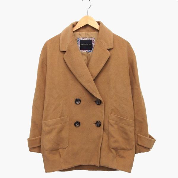 ラブガールズマーケット LOVE GIRLS MARKET チェスター コート ミディ丈 ダブル 総柄 タック 袖ベルト ブラウン 茶 /HT27 レディース【ブランド】ラブガールズマーケット LOVE GIRLS MARKET【表記サイズ...