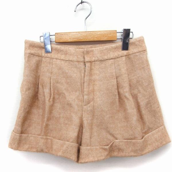 オピュール Oppure タック ショートパンツ ロールアップ 起毛 ウール混 36 ベージュ /FT42 レディース【ブランド】オピュール Oppure【表記サイズ】36【実寸サイズ】ウエスト：約72cm　もも幅：約30cm　裾幅：約32...