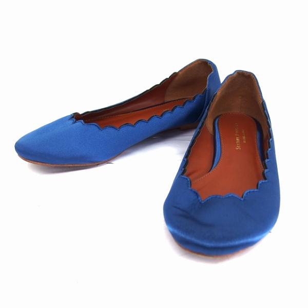 セントレアマラント Sentore Amaranto パンプス フラット ラウンドトゥ スカラップ 光沢 35 青 ブルー /NT9 レディース【ブランド】セントレアマラント Sentore Amaranto【表記サイズ】35【実寸サイズ】...