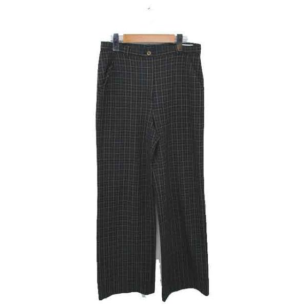 スイヴィ SUIVI パンツ チェック ストレート ロング ジップフライ 9 チャコールグレー /TT2 レディース【ブランド】スイヴィ SUIVI【表記サイズ】9【実寸サイズ】ウエスト：約68cm　もも幅：約24cm　裾幅：約24cm　股...