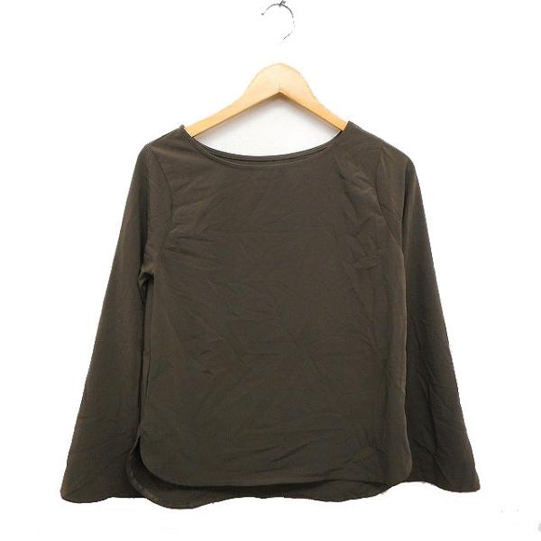 ユアーズ  ur's スリットスリーブ カットソー Tシャツ 長袖 丸首 無地 S ブラウン 茶 /FT39 レディース【表記サイズ】S【実寸サイズ】肩幅：約36cm　身幅：約46cm　袖丈：約62cm　着丈：約59cm　　【素材】ポリエス...