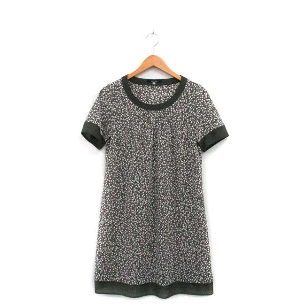 ベルスクローゼット bellus closet ワンピース 半袖 膝丈 花柄 38 グリーン 緑 /KT7 レディース【表記サイズ】38【実寸サイズ】肩幅：約34cm　身幅：約45cm　袖丈：約22cm　総丈：約87cm　　【素材】ポリエス...