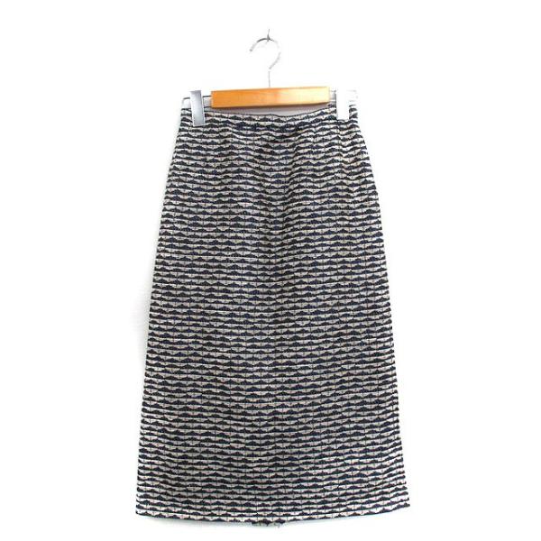 コレット koret タイトスカート ロング コットン混 総柄 ネイビー 紺 /KT9 レディース【表記サイズ】サイズ表記なし。実寸サイズでご確認ください。【実寸サイズ】ウエスト：約54cm　ヒップ：約84cm　スカート丈：約70cm　　【...