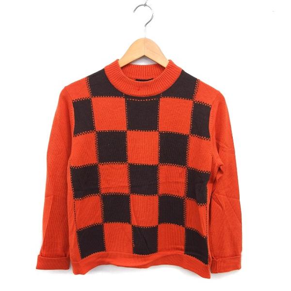 コレット KORET ニット セーター ウール ロールアップ リブ ハイゲージ 長袖 オレンジ /NT32 レディース【表記サイズ】表記なし実寸サイズをご確認ください【実寸サイズ】肩幅：約36.5cm　身幅：約48cm　袖丈：約49cm　着...