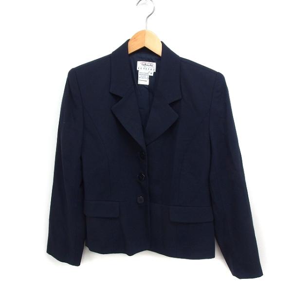 タルボット TALBOTS PETITES テーラード ジャケット シングル 無地 ウール 8 ネイビー 紺 /FT34 レディース【ブランド】タルボット TALBOTS【表記サイズ】8【実寸サイズ】肩幅：約40cm　身幅：約46cm　袖丈...