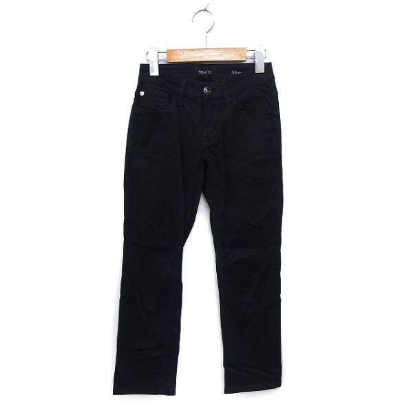 サッソン SASSON Misty パンツ ストレート アンクル丈 コットン 綿 ジップフライ シンプル 23 黒 ブラック /NT5 レディース【表記サイズ】23【実寸サイズ】ウエスト：約64cm　もも幅：約21cm　裾幅：約16cm　股...